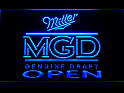 Miller MGD Beer OPEN Bar LED Neon Light Sign Man Cave 056-R