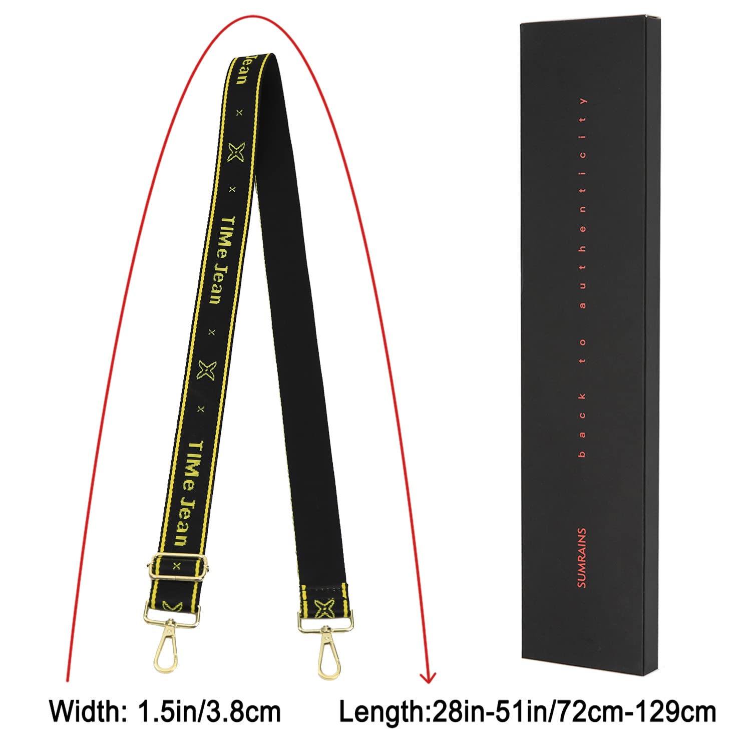 Wide Purse Straps Replacement Crossbody: Adjustable Purse Strap Crossbody 2" Shoulder Strap for Bags
