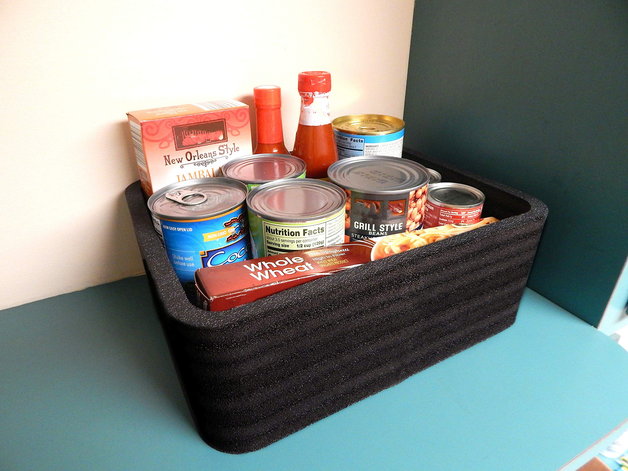 Polar Whale 3 Large Food Storage Organizers Bin Tray for Kitchen Pantry Refrigerator Freezer Cabinet Cupboard for Snacks Produce Pasta Vegetables Waterproof Washable 10" Wide x 12" Long - 3 Pack