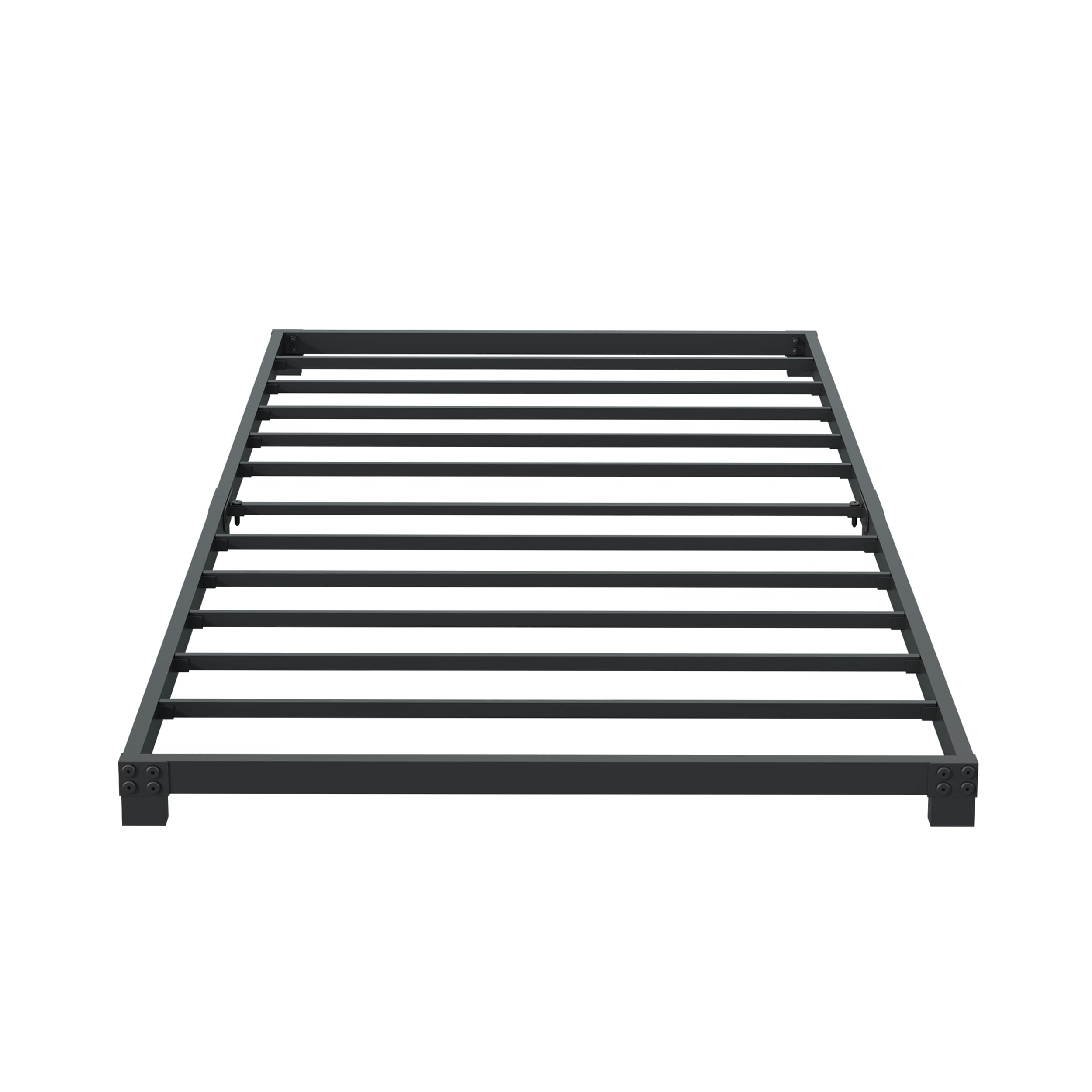 Vecilla 3 Inch Twin Bed Frame Heavy Duty Metal Platform Low Profile Bed Frame No Box Spring Needed, Steel Slat Support, Easy Assembly, Black