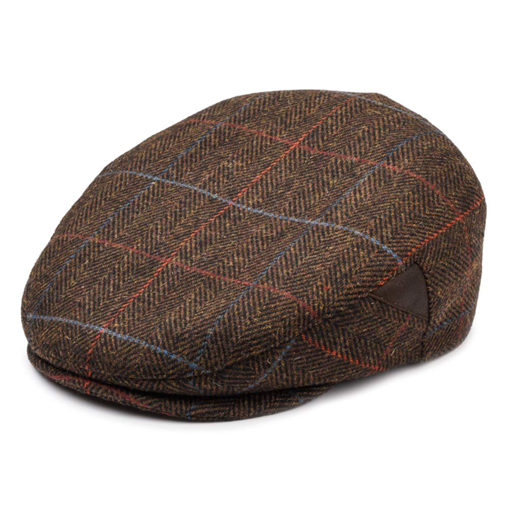 Newsboy Cap for Men, Flat Cap, Ivy Hat Wool Blend, Mens Caps, Gatsby Hat | Lg Dark Brown