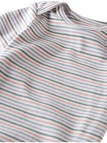 little planet by carter's unisex-baby 3-pack Short Sleeve Bodysuits made with Organic Cotton, Lilac Rain Botanical, 24 Months