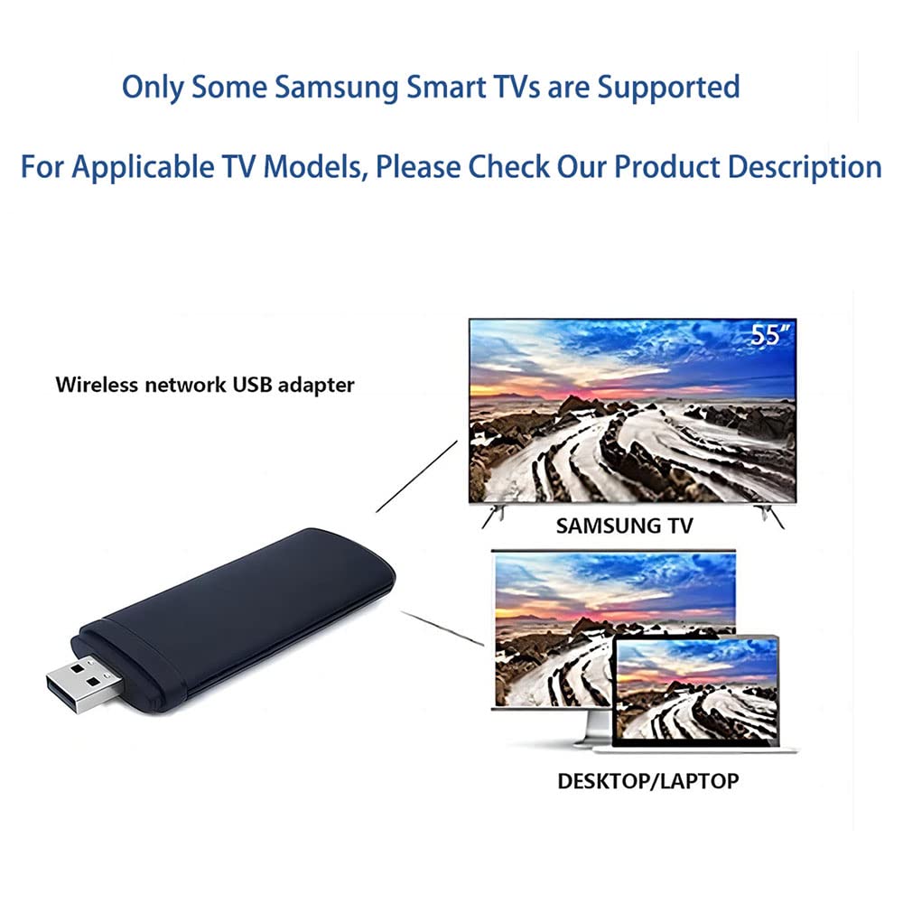 WiFi Adapter TV LAN for Samsung Smart TV, Wireless Capable WLAN USB, Compatible WIS12ABGNX WIS09ABGN