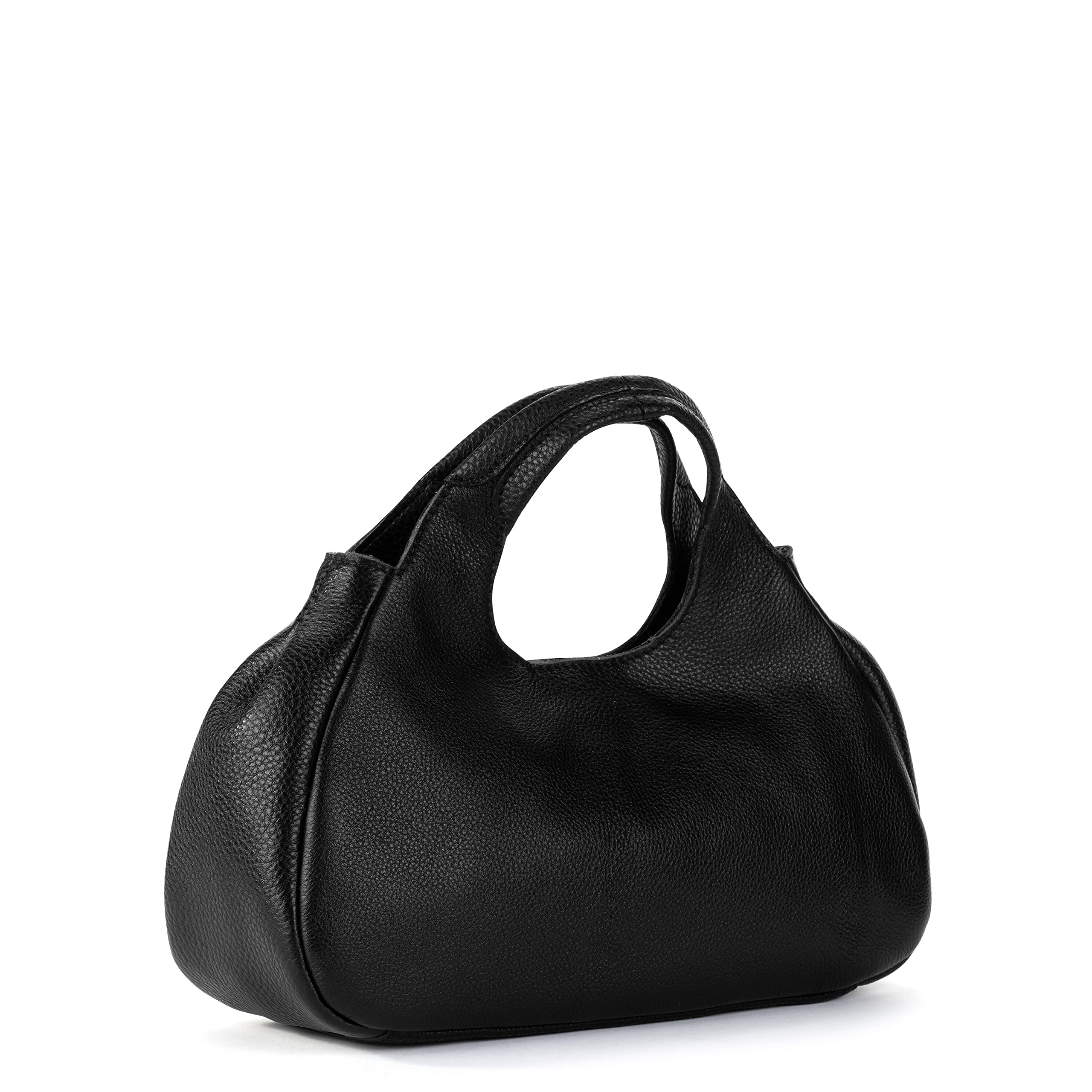 The Sak Rylan Mini Satchel in Leather, Convertible Purse with Adjustable Crossbody Strap, Black