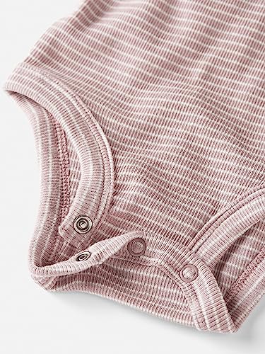 little planet by carter's unisex-baby 2-pack Long Sleeve Bodysuits made with Organic Cotton, Butterflies Pink, 18 Months