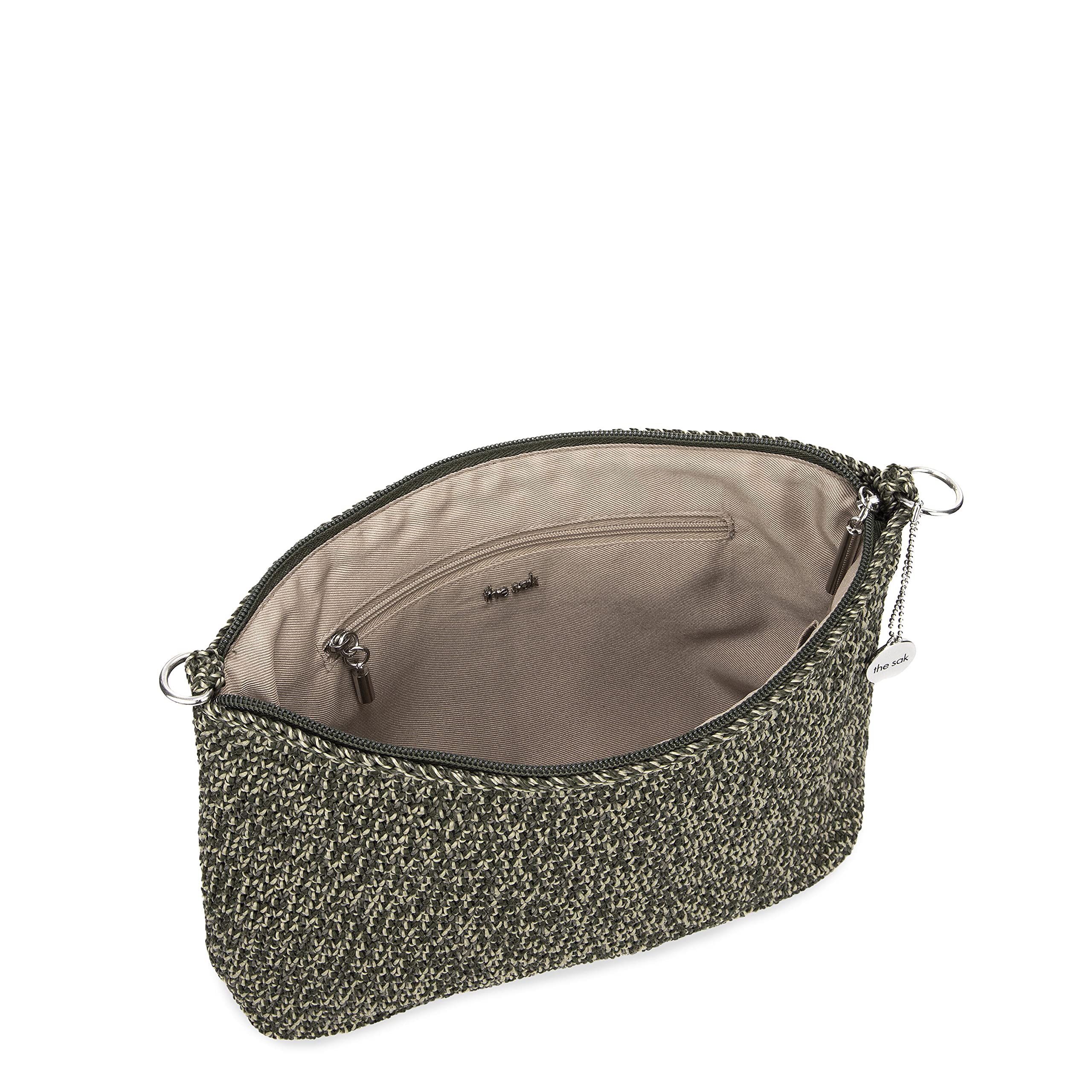 The Sak Womens Hand-crochet 3-in-1 Lumi Hand Crochet 3 in 1 Crossbody, Moss Static, One Size US