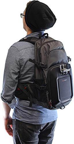 Navitech Action Camera Backpack & 8-in-1 Accessory Combo Kit With Integrated Chest Strap - Compatible With The AKASO V50 Pro Native