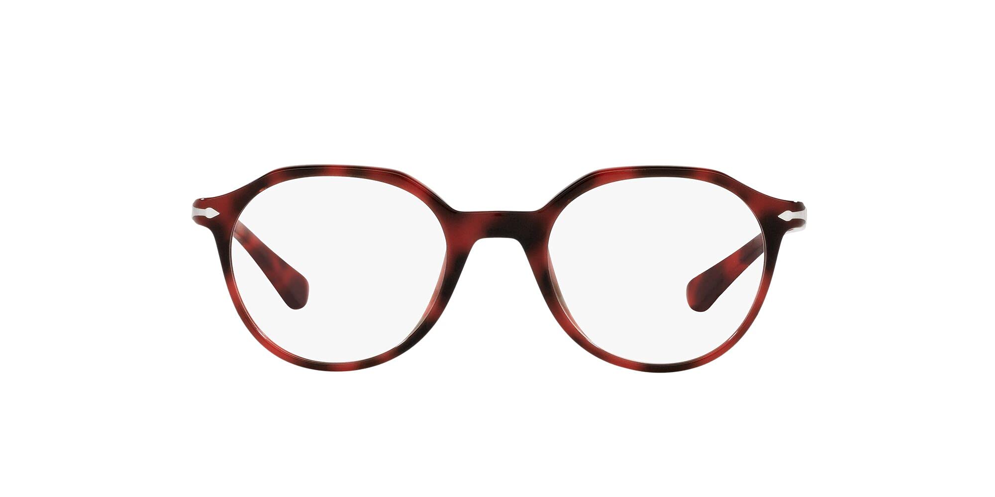 Persol PO3253V Square Prescription Eyewear Frames, Red/Demo Lens, 49 mm
