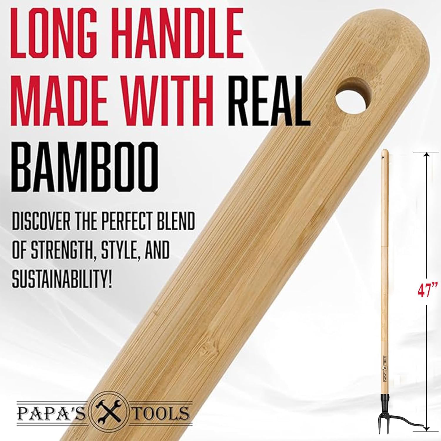 Weeder - Stand Up Weed Puller Tool Made with Wooden Handle