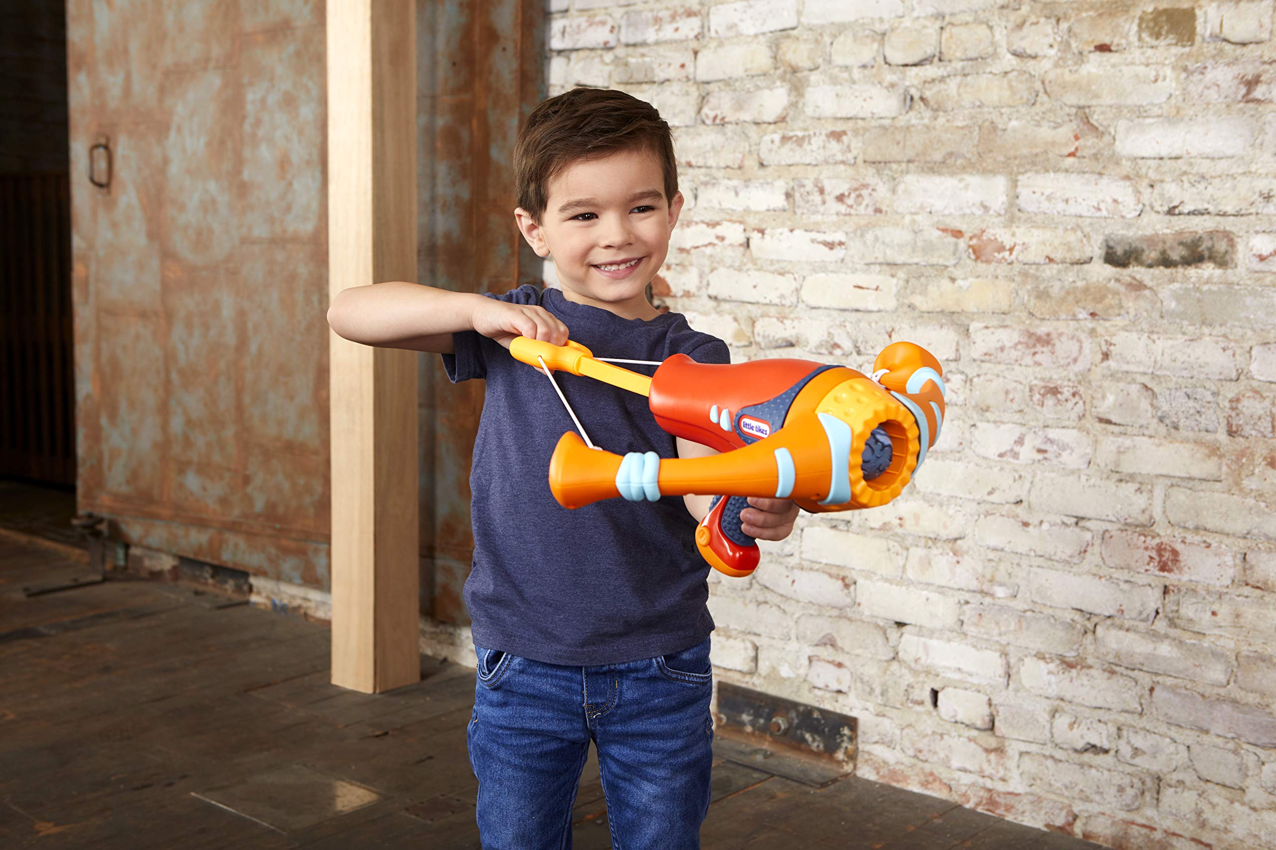 Little Tikes Mighty Blasters Mighty Bow Toy Blaster with 4 Soft Power Pods, Multicolor, Model: