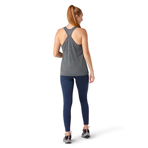 Smartwool Women's Active Merino Wool Tank Top (Regular Fit) Charcoal Heather, Small