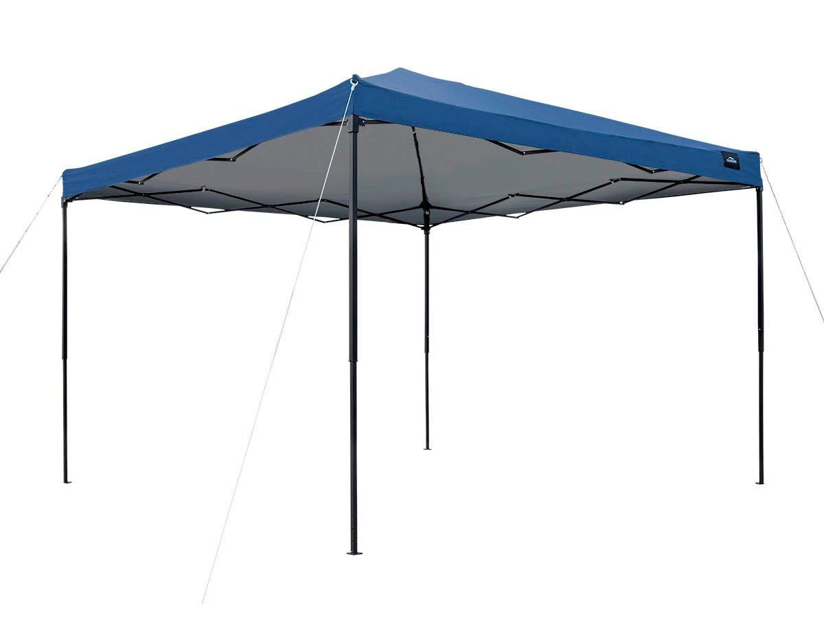 Monoprice 10 x 10 Feet Pop Up Canopy - Navy Blue, 500D Polyester Canopy Cover, UPF50+, Waterproof, for Backyard BBQs, Camping, Tailgate, Sporting Events, Beach - Pure Outdoor Collection, Large