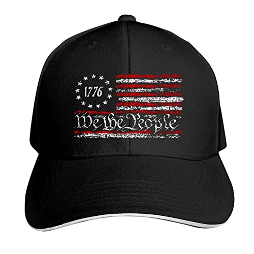 The People 1776 Vintage USA Flag Baseball Cap Adjustable Sandwich Cap Dad Hat