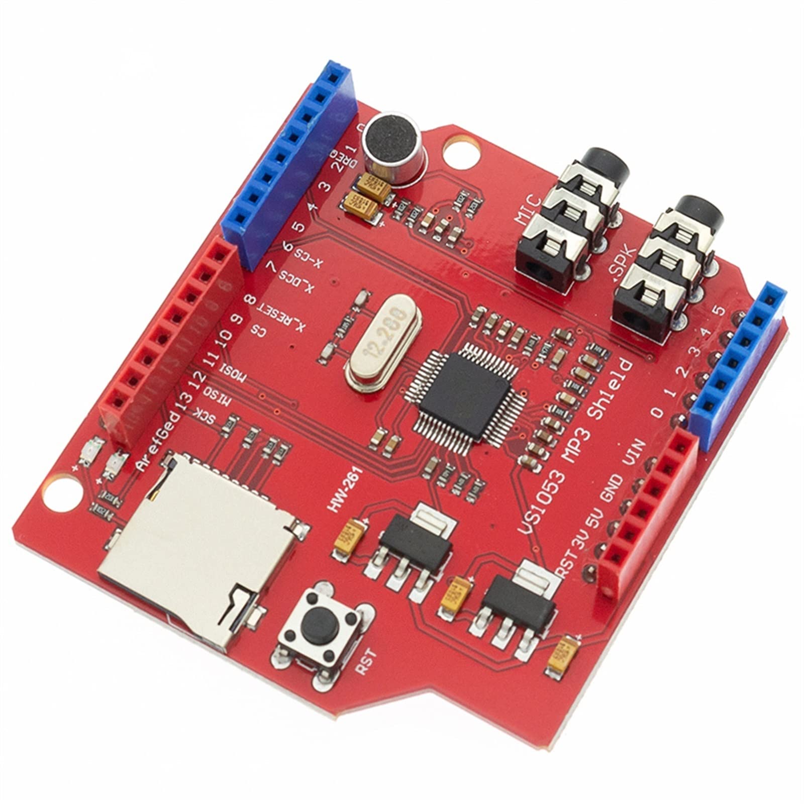 VS1053 VS1053B Stereo Audio MP3 Player Shield Record Decode Development Board Module with TF Card Slot 1Pcs