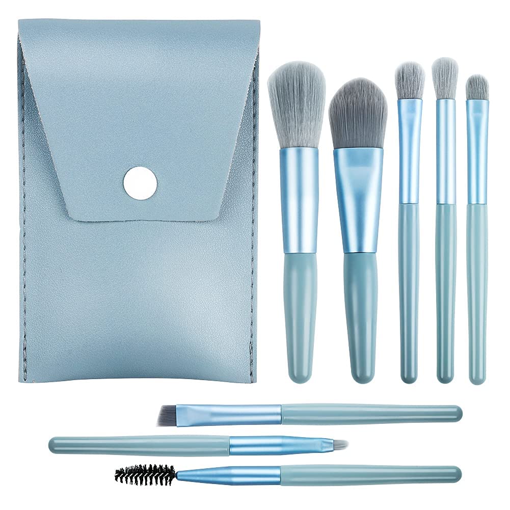 Makeup Brushes,WeChip 8pcs Mini Makeup Brush Set Premium Synthetic Foundation Brush Powder Concealers Brush Eyelash Eye shadow Eyebrow Brush Lip Brush