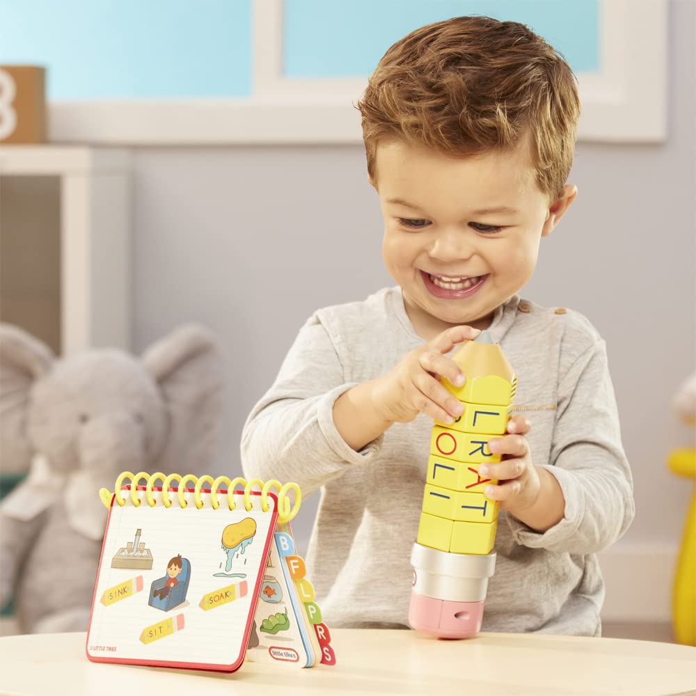 Little Tikes® Learn & Play™ 100 Words Spell & Spin Pencil, Letters, Spelling, Vocabulary, Phonetics, Alphabet, Sounds, Learning, Gift & Toy for Girls Boys Ages 3, 4, 5 Years Old
