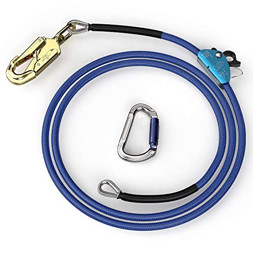 X-R-SPORT 1/2" X 8' Steel Core tree climbing kit ，flipline for climbing trees, climbing tree equipment，arborist，tree climbing harness