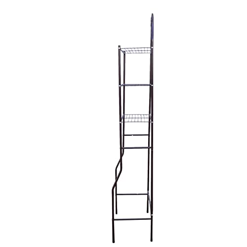 YIYIBYUS 3-Layer Bathroom Organizer Cabinet Over Toilet,Painted Iron Pipe Toilet Shelf,Toilet Organizer Shelf, Bronze (Close to Black)