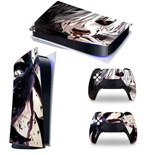 Monster Ghoul PS5 Standard Edition Console and Controller 5 Controller Skin Set - PlayStation 5 Vinyl