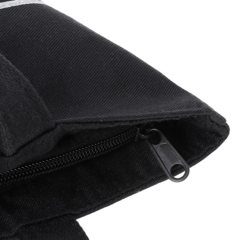 Women Girl Single Shoulder Portable Musical Symbol Canvas Bag (Black)