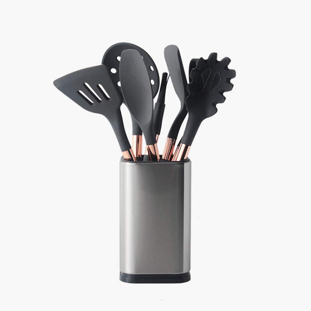 LMMDP 7 in 1 Handle Cookware Silica Gel Utensils Kitchenware Non Stick Pan Shovel Spoon Spatula Kitchen Cooking Tool Set