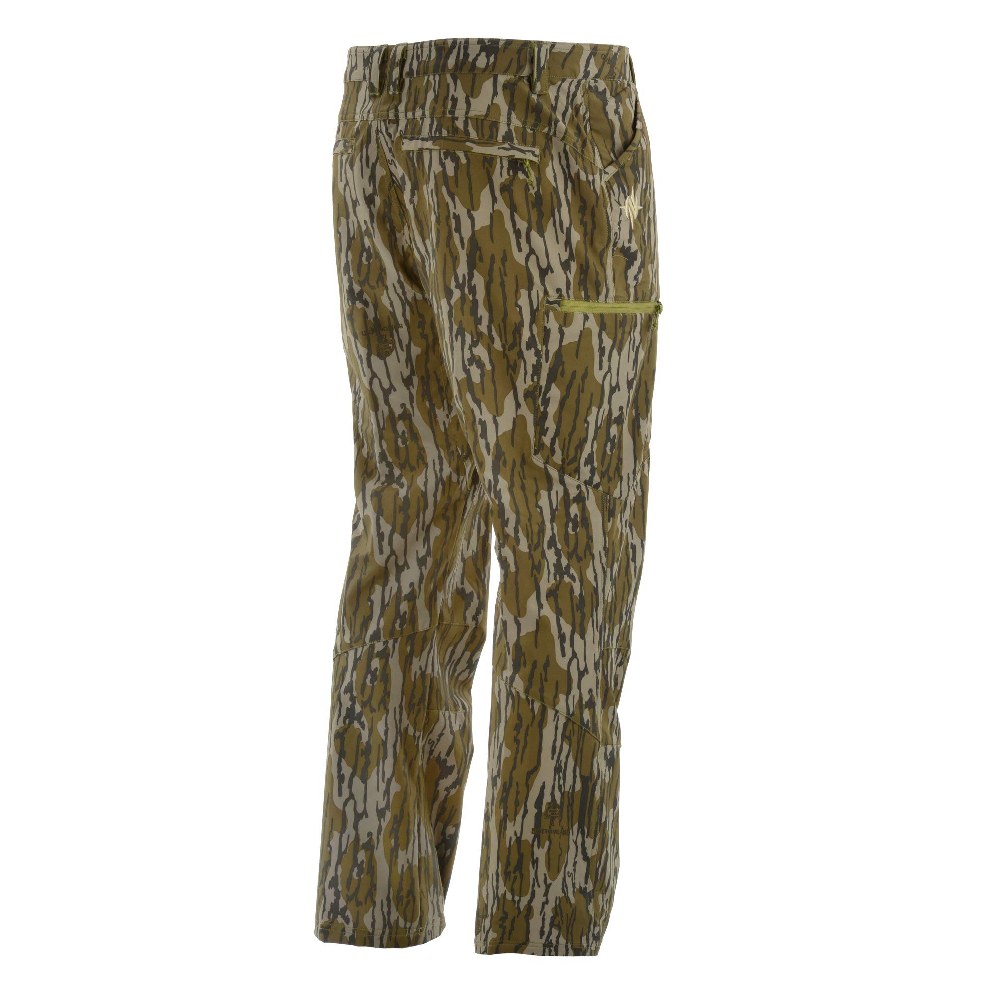 Nomad Mens Stretch-Lite Pant | Quiet & Scent Suppressing Hunting Pants, Mossy Oak Bottomland, Large
