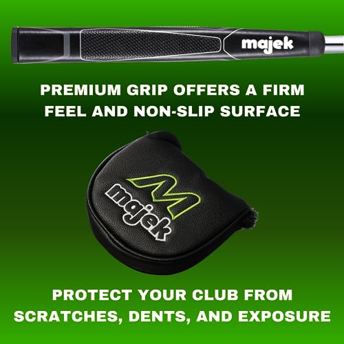 Majek K5 P-204 Golf Putter Right Handed Mallet Bullet Style with Alignment Line Up Hand Tool 37 Inches Big & Tall Men's Perfect for Lining up Your Putts