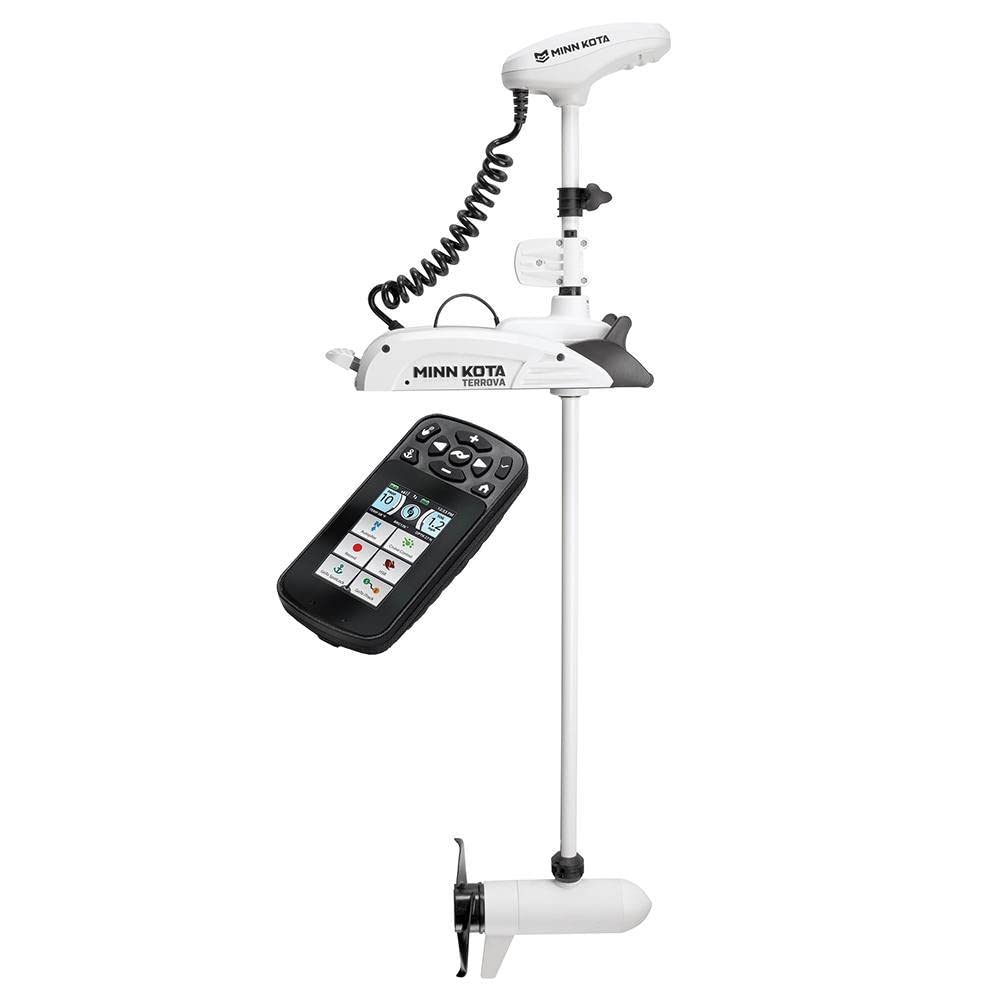 Minn Kota 1363707 Riptide Terrova Saltwater Electric-steer Bow-Mount Trolling Motor with Digital Maximizer & i-Pilot Link GPS, 55 lbs Thrust, 54" Shaft