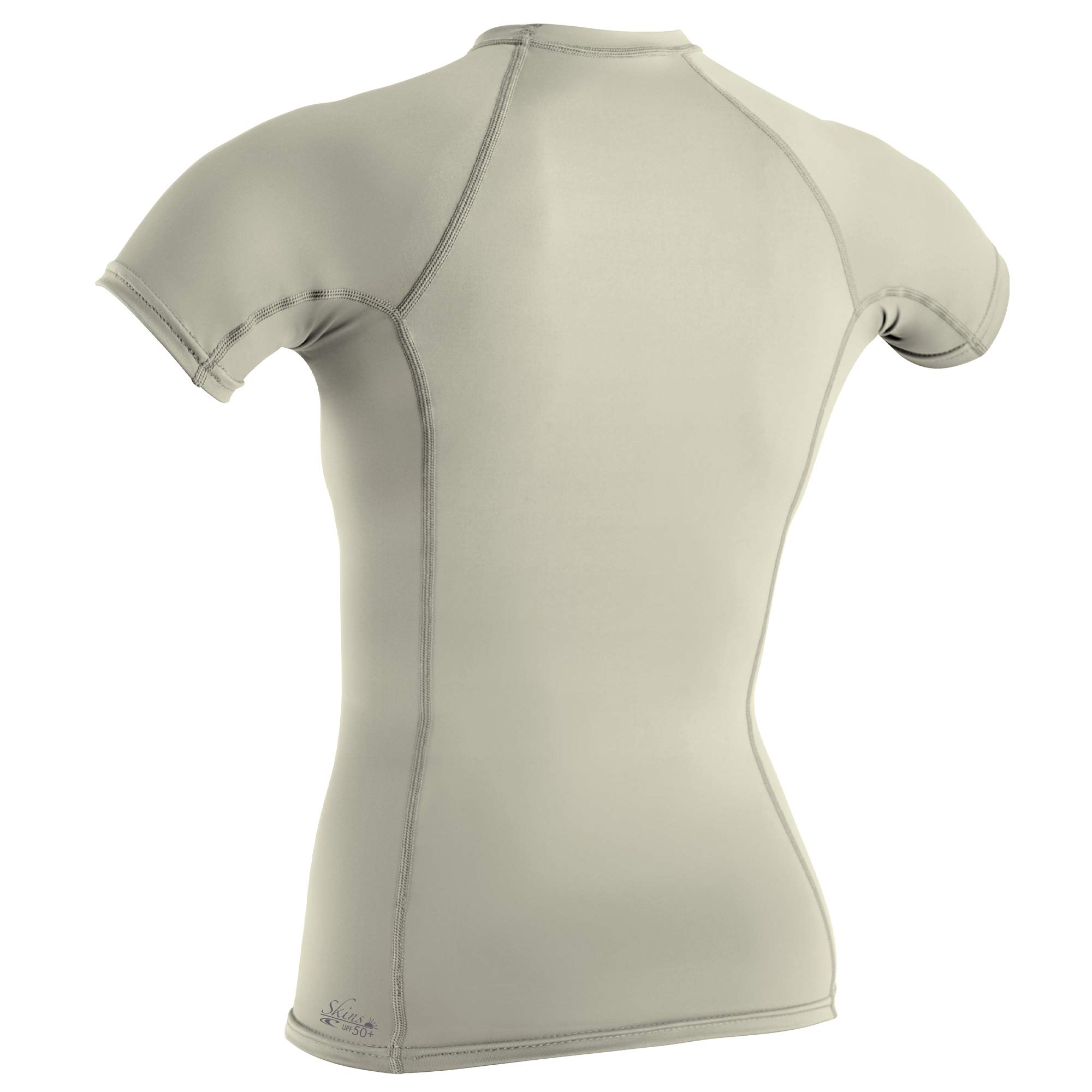 O'NEILL Women's Basic Skins UPF 50+ Short Sleeve Rash Guard, Vanilla Medium