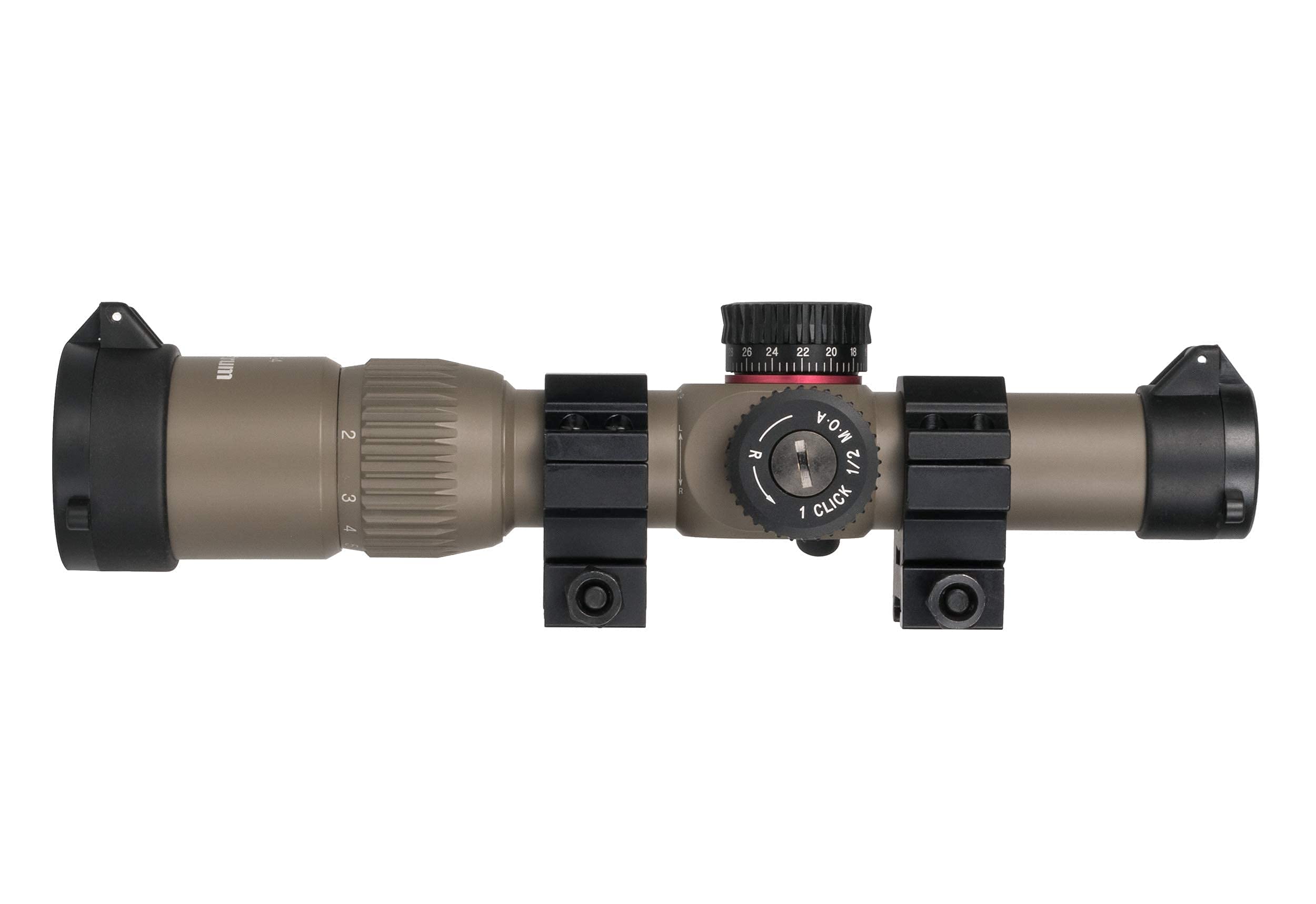 Monstrum G2 1-6x24 First Focal Plane (FFP) Rifle Scope with BDC Reticle | Flat Dark Earth | MH305 H-Series Scope Mount | Bundle