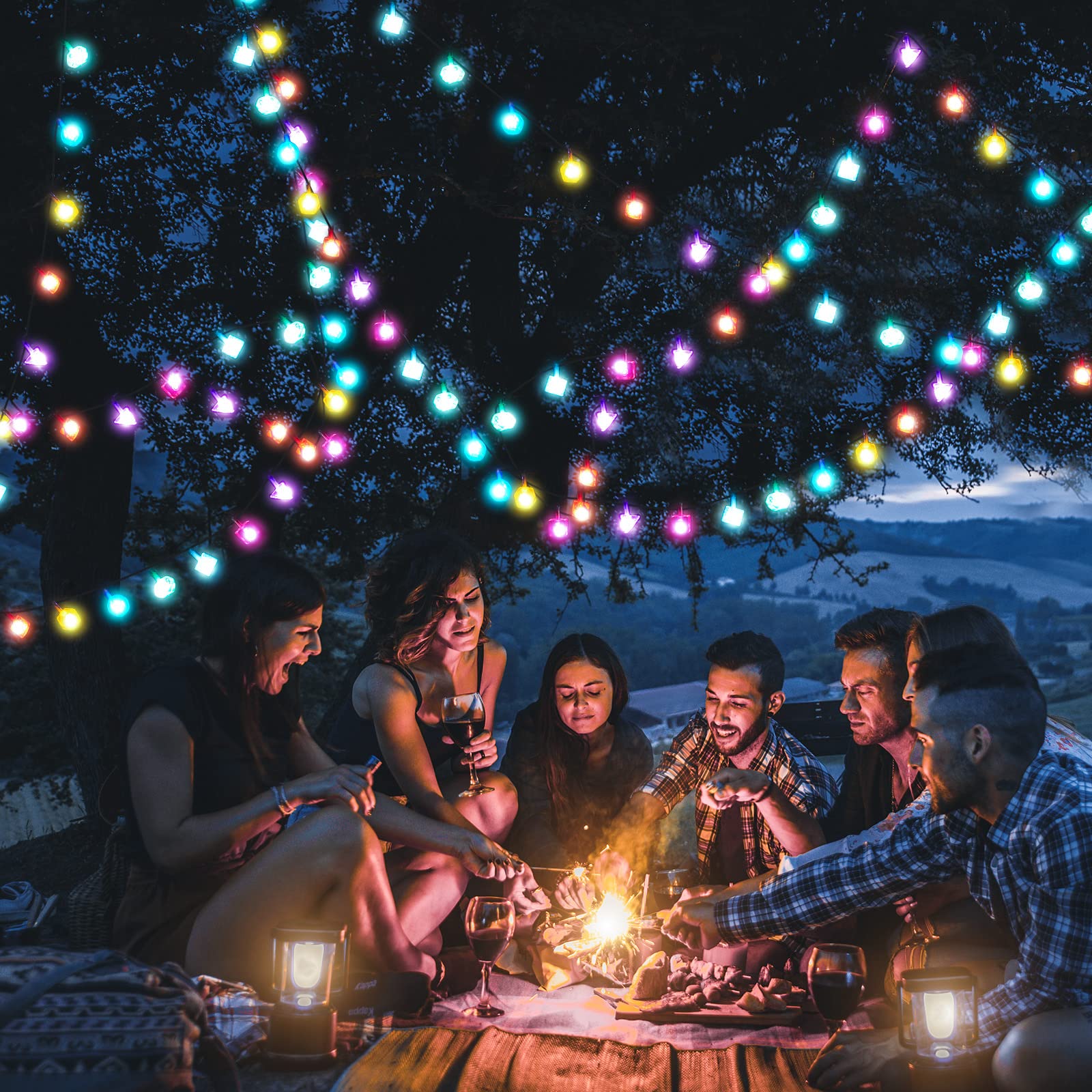 Wettarn 10 ft LED Dice String Lights Dice Lights LED Dice Light up Dice Indoor String Lights Bedroom Extendable for Indoor, Outdoor, New Year, Wedding Party, Christmas Tree, Garden Decoration