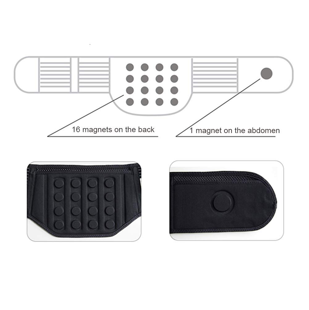 TANGIST 17 Magnets Lumbar Brace Belt - Magnetic Lower Back Support Pain Relief Back Spasms, Sciatica, Slipped Disc, Hernia, For Men And Women (Size : L/Large)