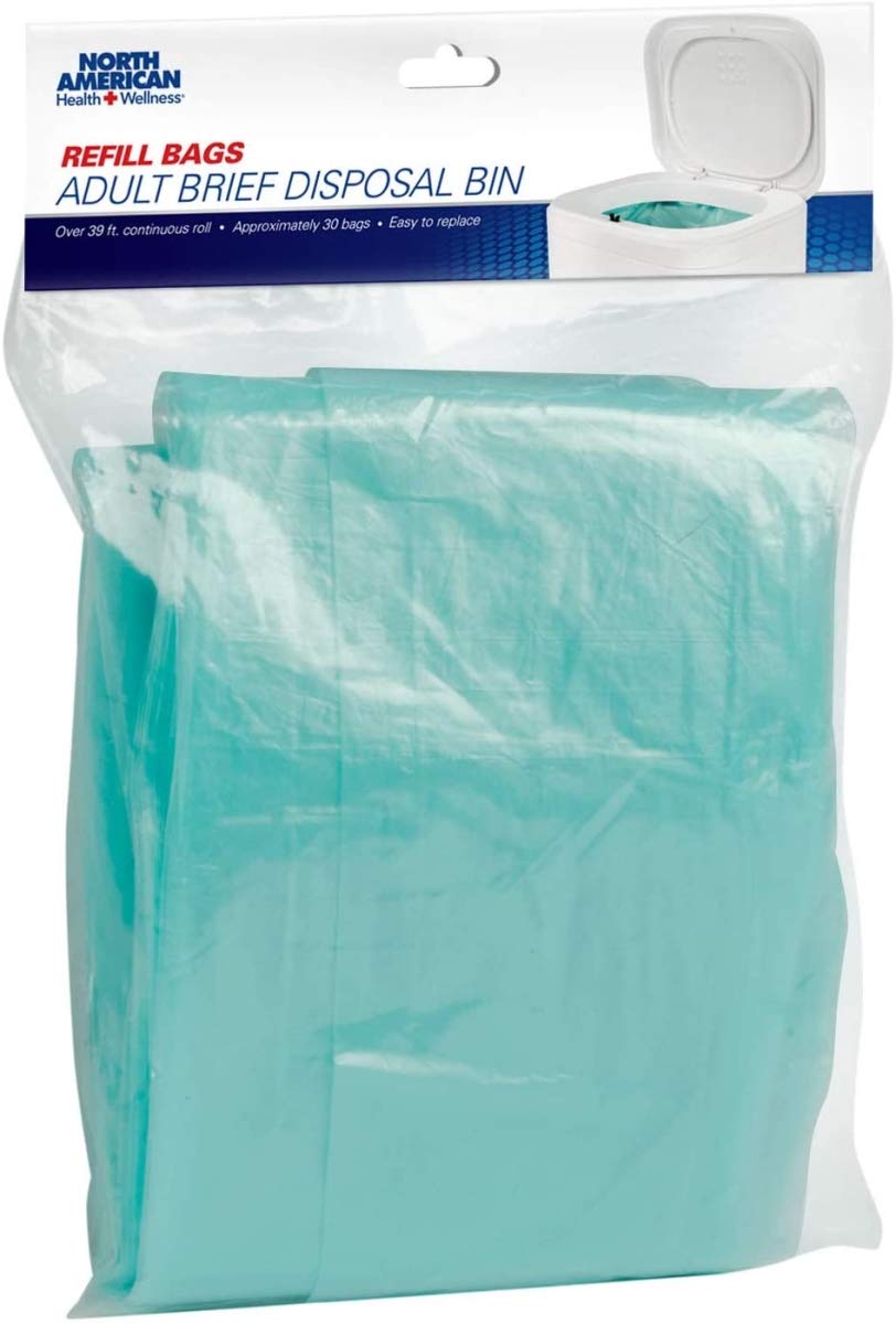 North American Health + Wellness Adult Diaper Disposal Bin Diginity Pail Easy Storage, Refill Bags, 1 Count