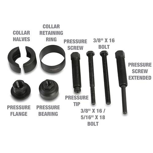 OEMTOOLS 37031 Power Steering Pulley Puller and Installer Kit, Removes and Installs Power Steering Pump Pulleys on Most Domestic Vehicles, Ford, GM, VW , green