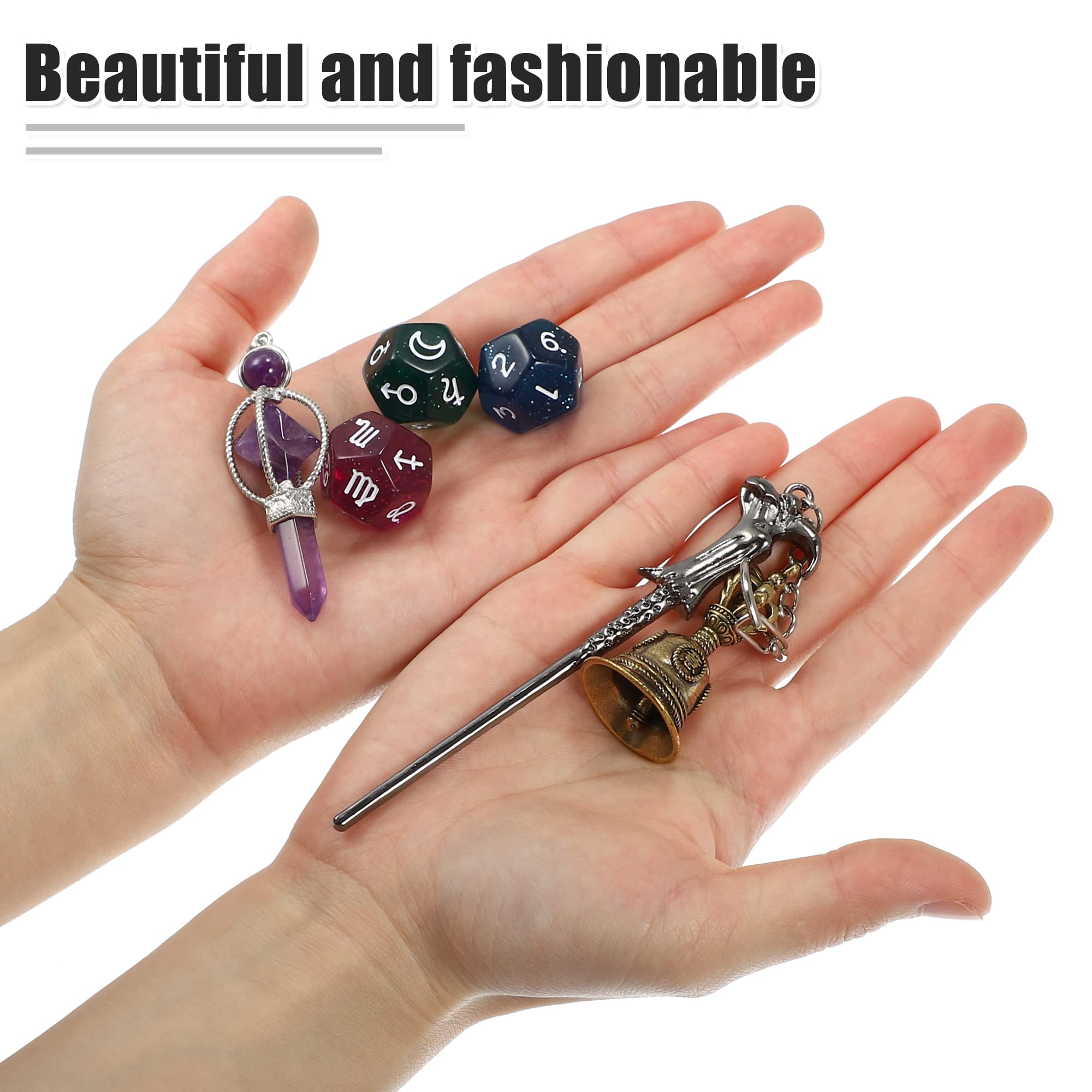 VOCOSTE Faux Crystal Stone Set for Stress Relax, Pendant, Scepter, Bell, Dice and Pendulum Board, Women's Accessories, Multicolor