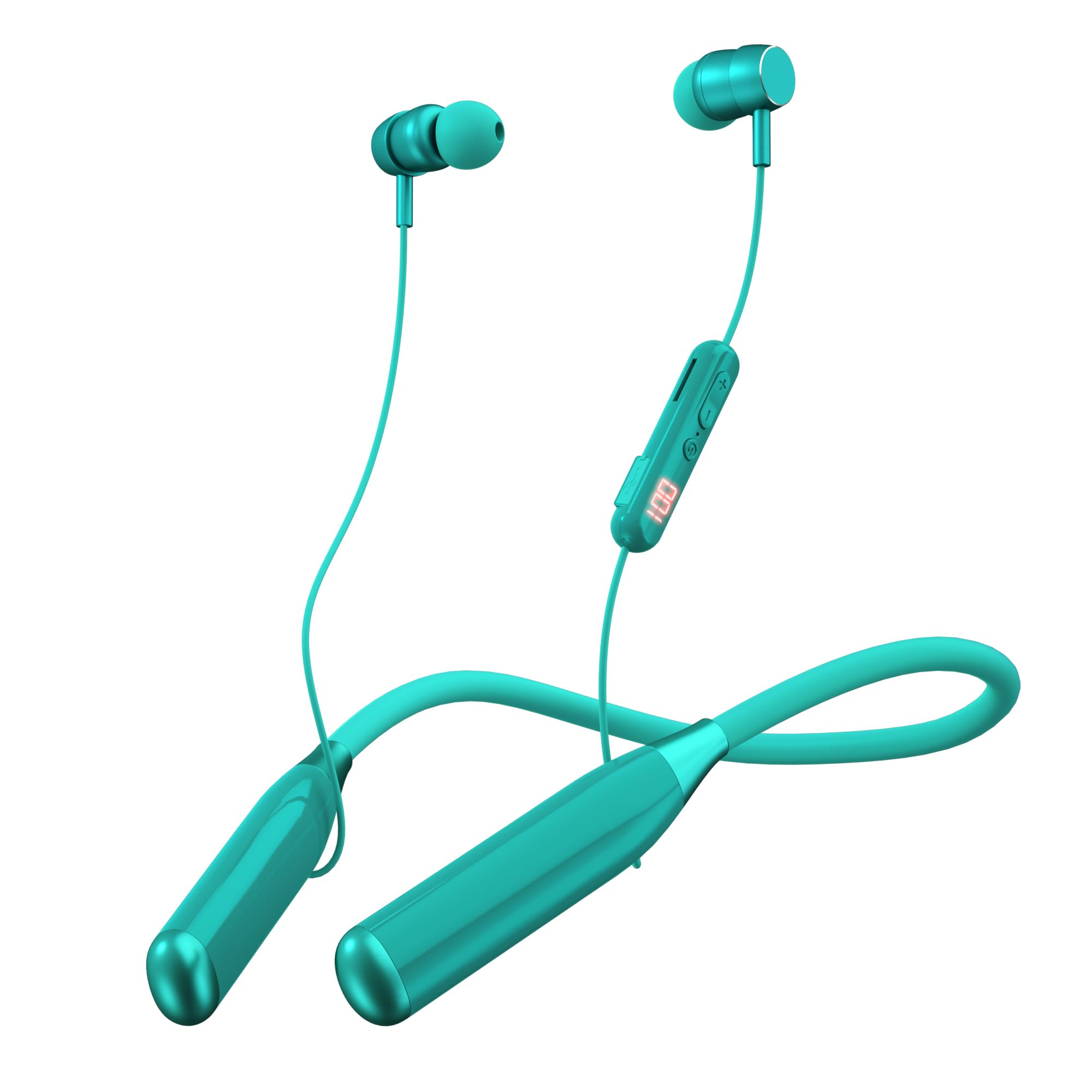 Long Battery Life neckband bluetooth headphones, X6 (100H Playtime) & X9i(200H Playtime),LED Power Display,in Ear Wireless Headset with Noise Cancelling Microphone, USB-C Fast Charging Stereo Earbuds