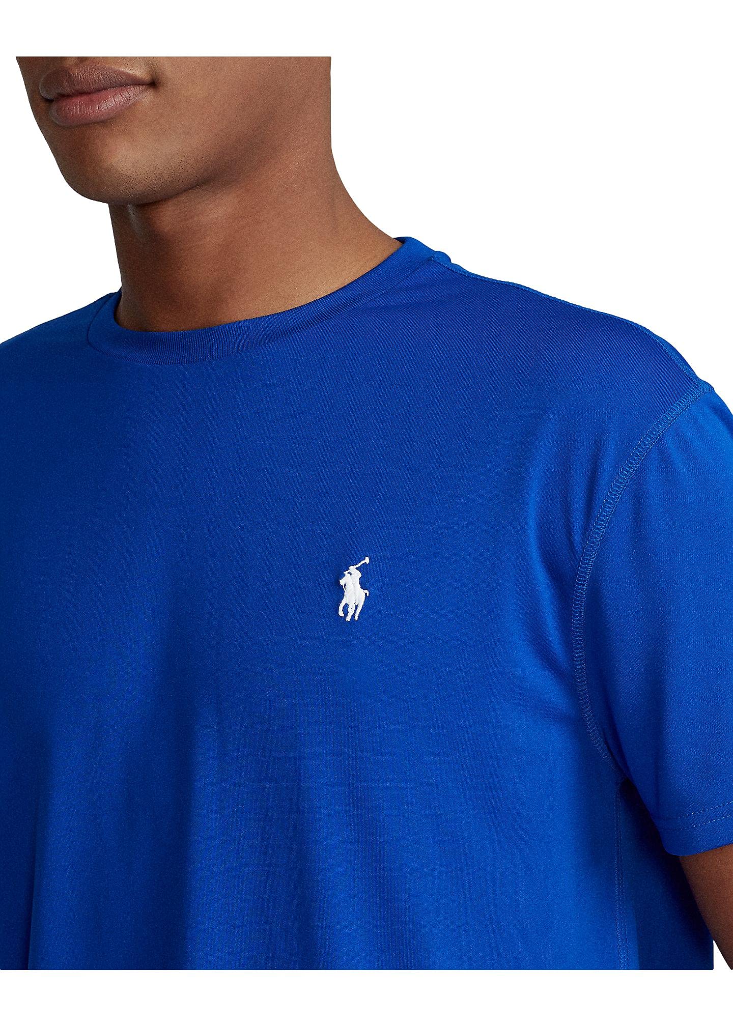Polo Ralph Lauren Mens Crew Neck Performance T-Shirt (L, RoyalBlue)
