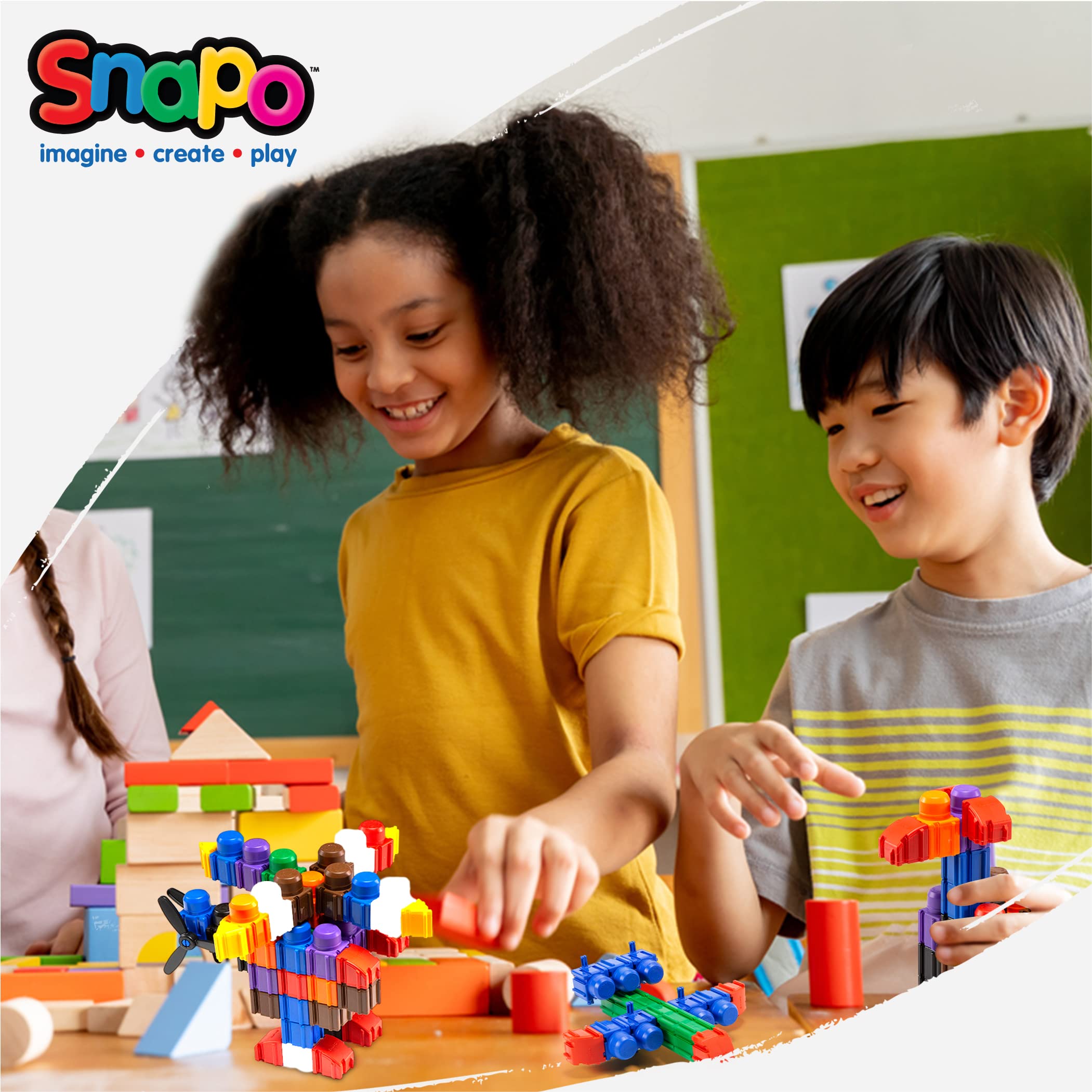 Snapo Pixels 150pcs Blocks 7 Years and Up - Six-Sided Interlocking Pixel Assembly Blocks to Build Creatures and Objects - Unisex STEM Toys for 7-Year-Old Boys and Girls (150pcs)