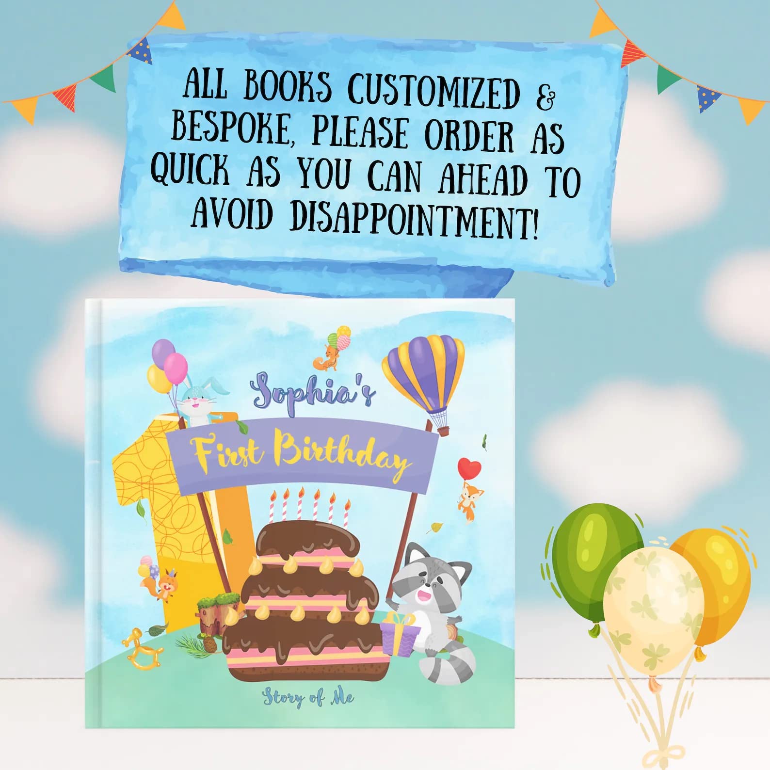 Story of Me Personalized Kids Book - My First Birthday - Kids Birthday Book Personalized with Child's Name and Other Customizations (Paperback)