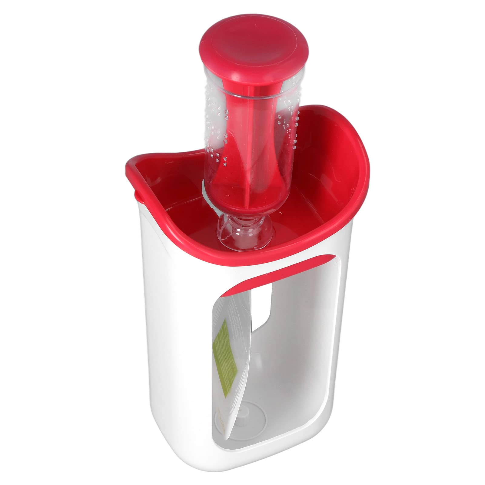 WALFRONT Baby Squeeze Station Portable Fruit Puree Squeezer Infant Baby Food Maker with 10pcs Squeeze Subpackage Bag Home Kitchen Tools (Red)