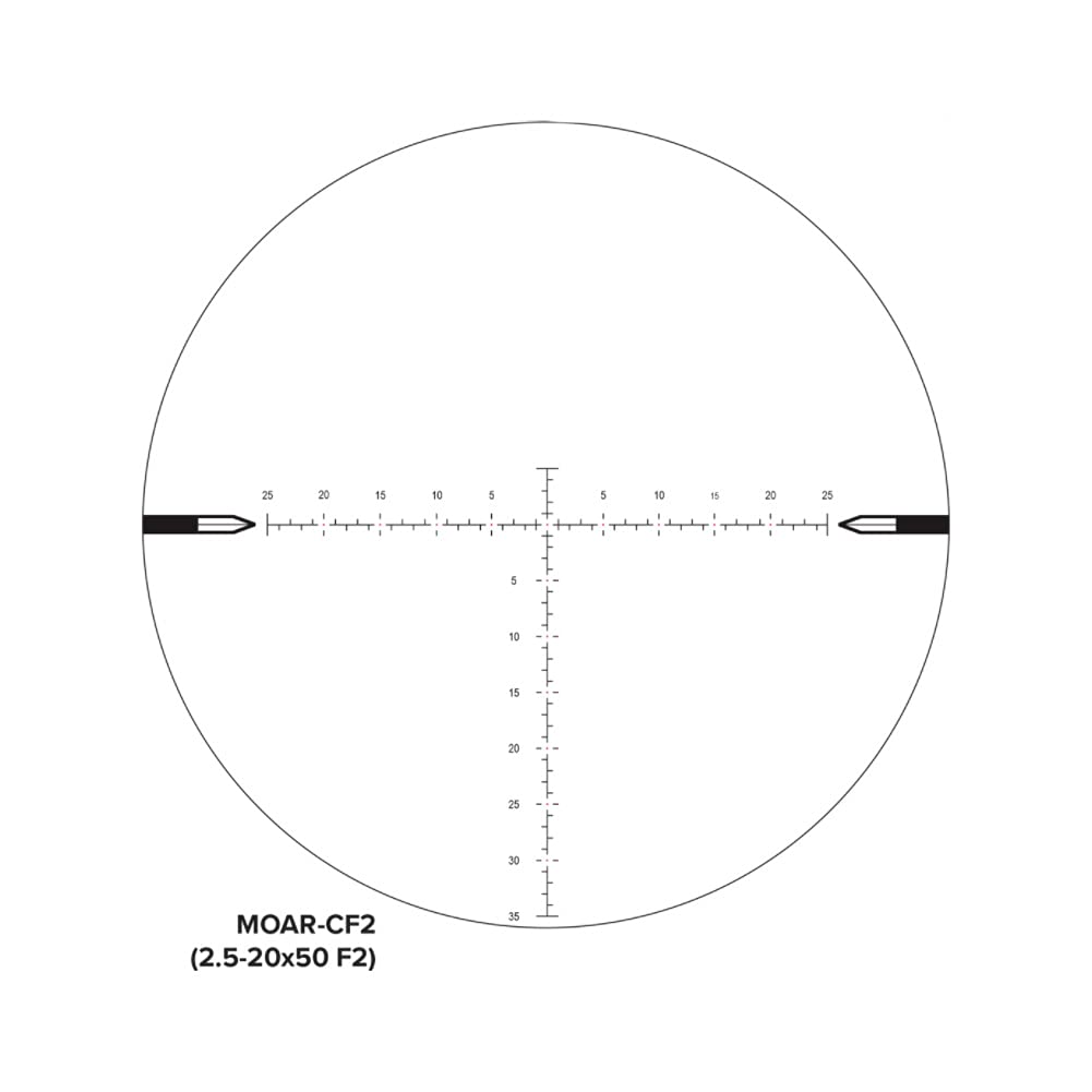 NIGHTFORCE NX8 2.5-20x50mm 8X Zoom Range F2 Illuminated Moar-CF2 Black Matte Ultra-Compact Hunting Scope (C639)