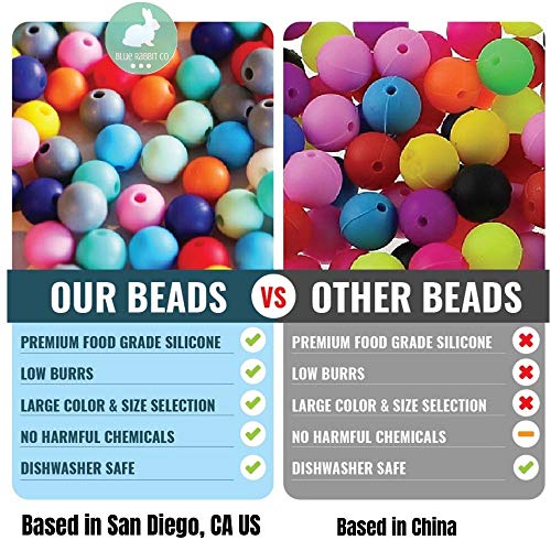 Pearl Silicone Beads for Keychain Making, Necklace, Bracelet Making Kit (15mm) - Jewelry Making Kit - Silicone Beads