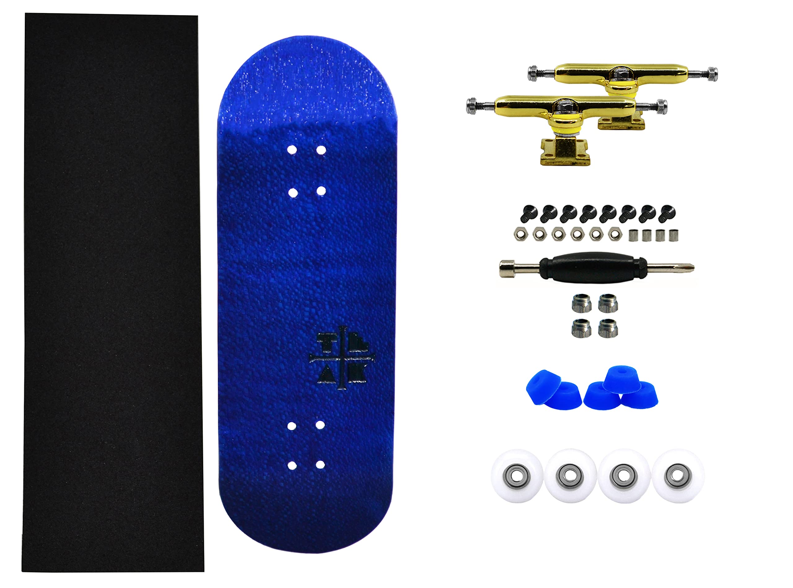 Teak Tuning Prolific Complete 32mm Fingerboard with Prodigy Trucks - Pre-Assembled - Royalty Edition - Upgraded Components, Pro Board Shape and Size, Bearing Wheels, and Locknuts