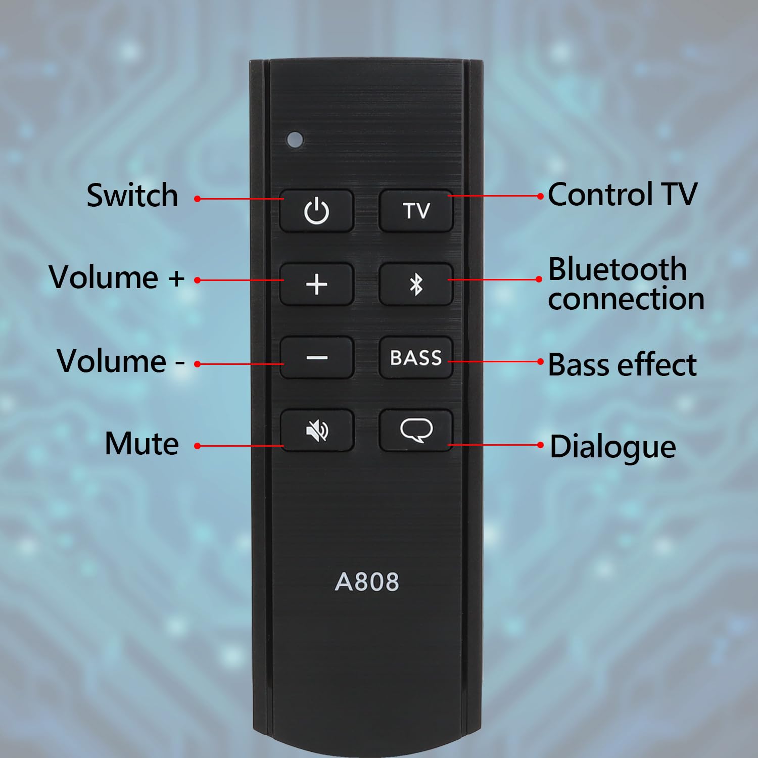 Upgraded Bluetooth Remote Control Compatible with Bose Solo 5 10 15 Series ii TV Sound System 732522-1110 418775 TV Soundbar System, for Bose Solo Series II TV Speaker Remote