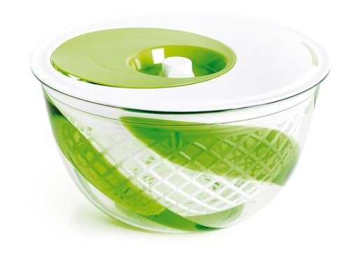 Snips Spin, Drain & Serve Salad Spinner 5 Quart, Green