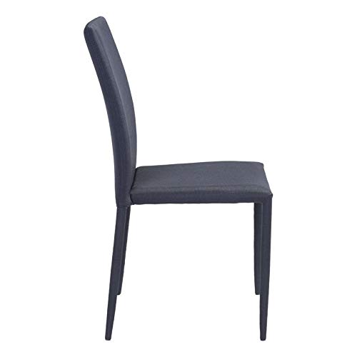 MAKLAINE Fabric 35''H x 16.9''W x 21.7''D Dining Chair in Black (Set of 4)
