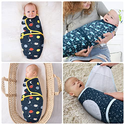 Vicloon Swaddle Blanket, 3 Pack Organic Baby Swaddle Sleep Sacks, Adjustable Swaddle Blanket Infant Baby Wrap Set, Newborn Swaddle Sack, Baby Swaddle Wrap for 3-6 Month
