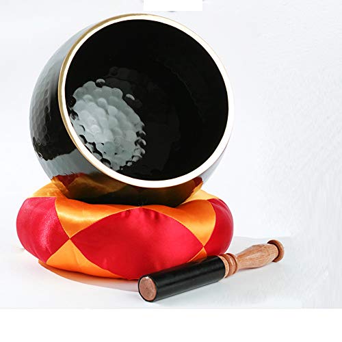 TJLSS Black Copper Buddha Sound Bowl Temple Copper Ornaments Yoga Meditation Bronze Sound Copper