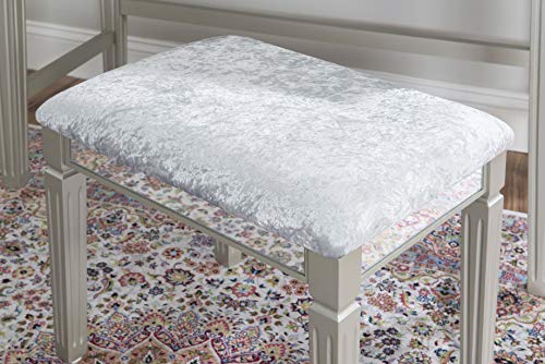 Linon Home Décor Vanity Set Silver