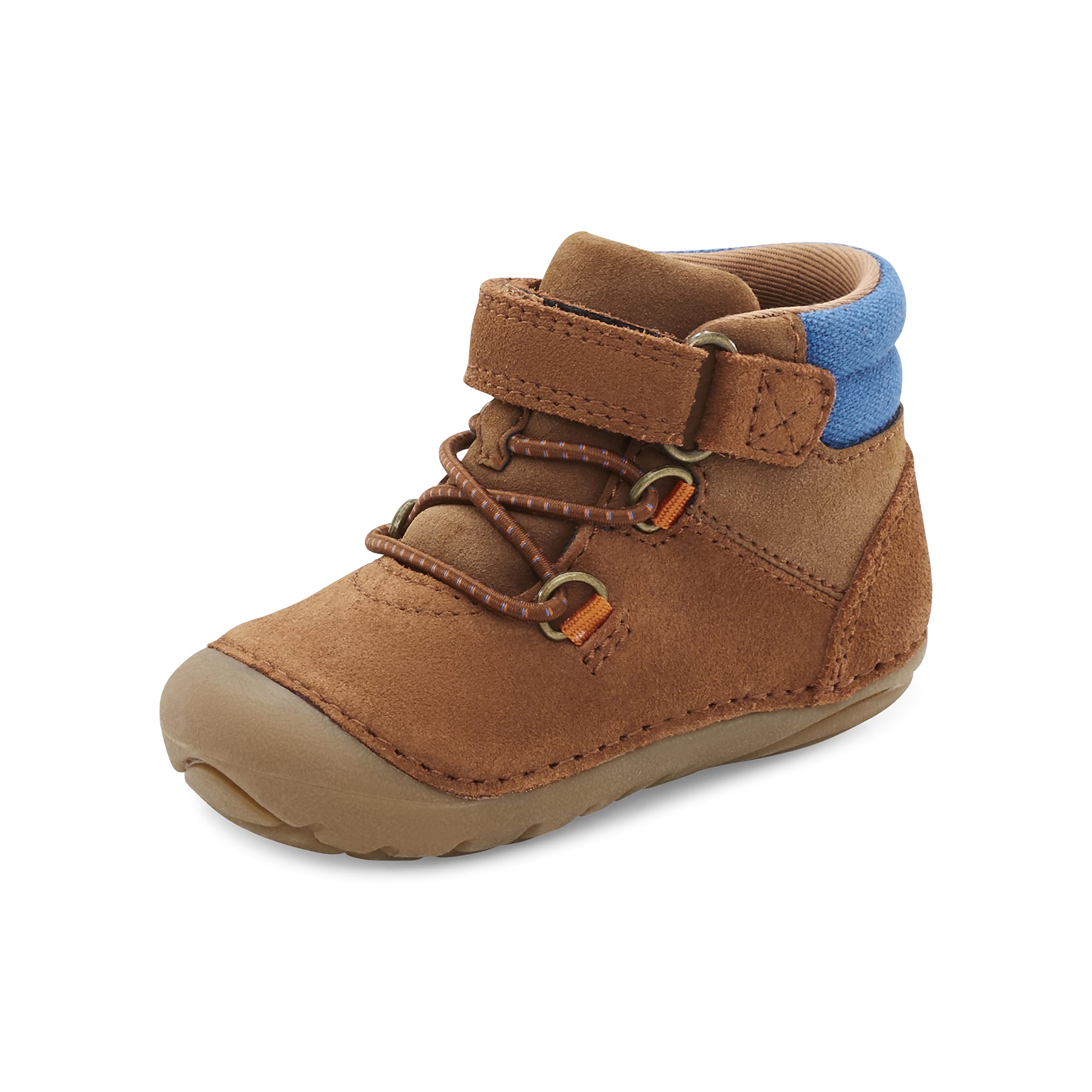 Stride Rite Baby Boys SM Russell First Walker Shoe, Brown, 4.5 Wide Infant
